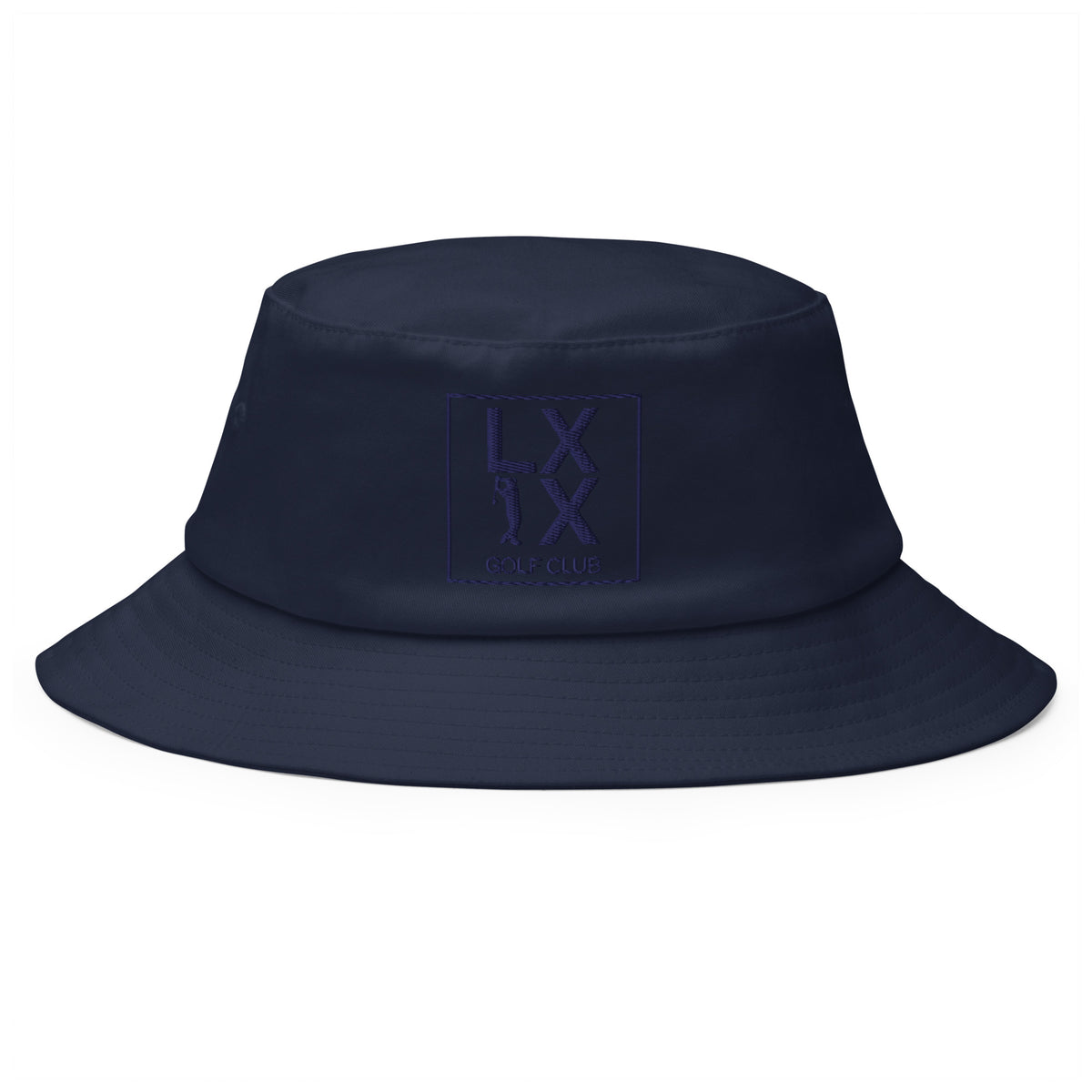 Box Logo Old School Bucket Hat - Navy Logo – LXIX GOLF CLUB